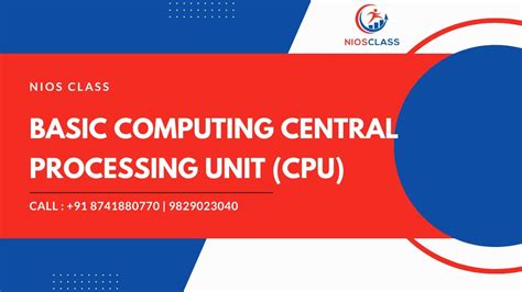 Basic Computing Central Processing Unit Cpu Nios Class Best Nios Coaching Youtube