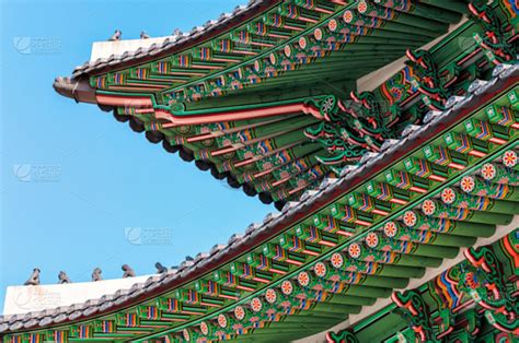 建筑景福宫水平画幅无人东亚要塞过去韩国著名景点远古的
