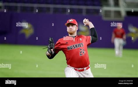 Northern Ill Pitcher Tommy Meyer Throws During An Ncaa Baseball Game Against Minnesota On