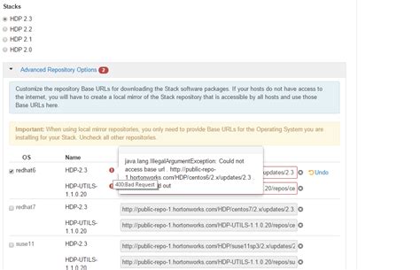 Hadoop Illegal Argument Exception Unable To Access Base Url Hdp Installation Stack