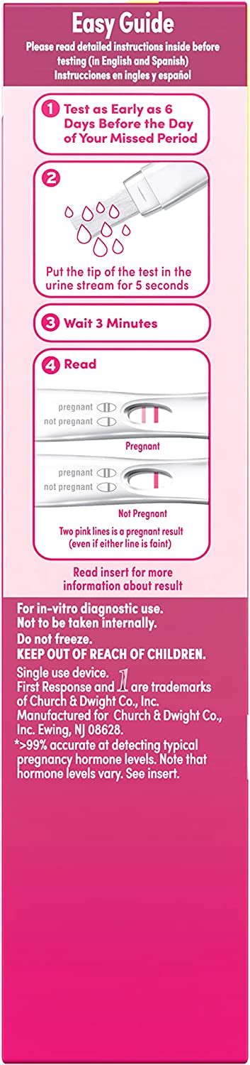 First Response Early Result Pregnancy Test3 Pack Property Room