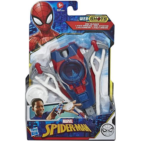 Hasbro Spider Man Marvel Web Shots Gear Disc Slinger Blaster Toy E8361