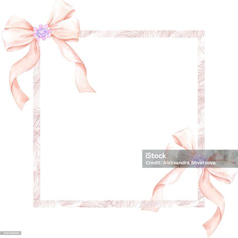 손으로 그린 수채화 복숭아 색 활 보석 프레임 테두리 흰색 배경에 고립되어 있습니다 카드 앨범 스크랩북 및 기타 인쇄 제품에 사용할 수 있습니다 0명에 대한 스톡 벡터 아트