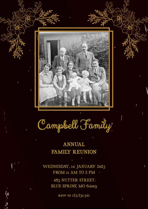 나무 동창회 초대장 템플릿 Invitanku