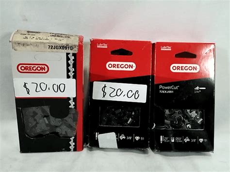 Assortment Of 3 Oregon Chainsaw Chains Dutch Goat