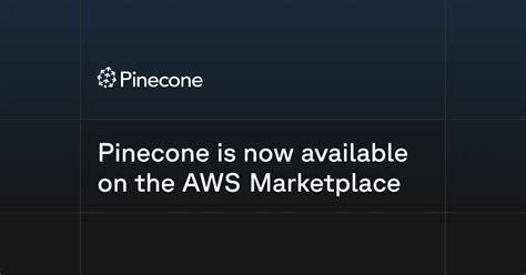 pinecone is now available on the aws marketplace pinecone