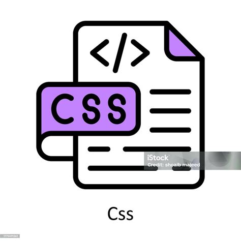 Css Vector Filled Outline Design Illustration Symbol On White Background Eps 10 File Stock
