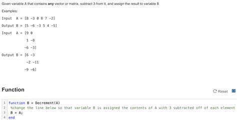 Solved Given Variable A That Contains Any Vector Or Matrix
