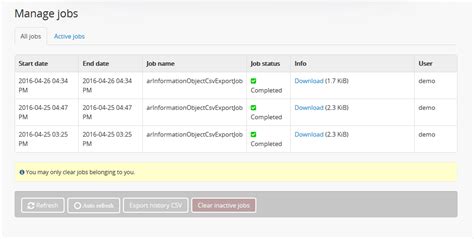 CSV export Documentación Version 2 3 AtoM Open Source Archival