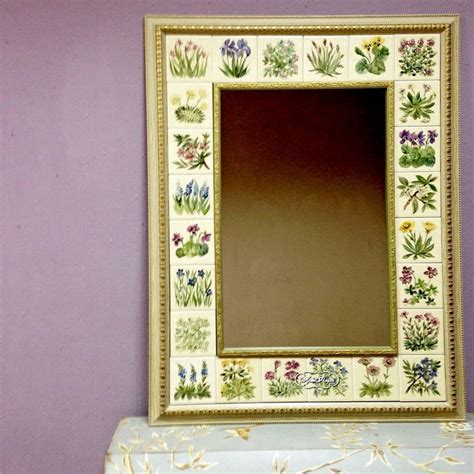 Декорирование зеркал расписанной плиткой. | Мастерская художника ...