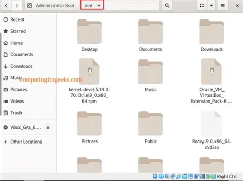 Install VirtualBox Guest Additions On Rocky AlmaLinux ComputingForGeeks