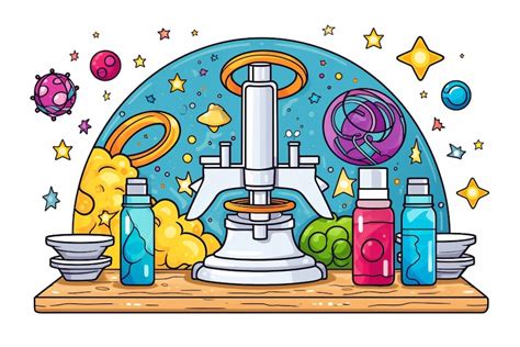 Premium Photo Science Frame Design With Microscope