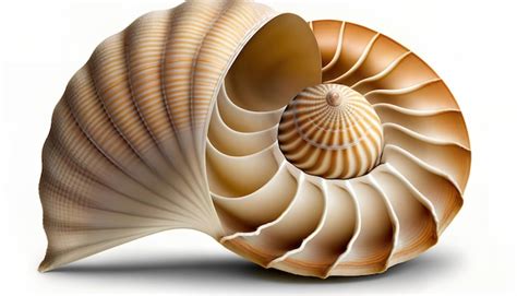 Premium AI Image A Shell With A Spiral Pattern