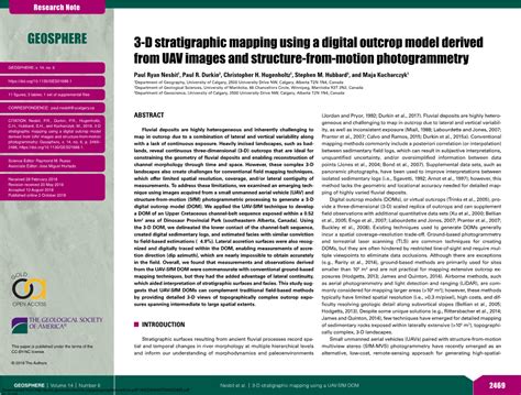 3 D Stratigraphic Mapping Using A Digital Outcrop Model Derived From Uav Images And Structure