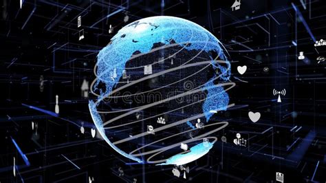 Futuristic Online Internet Network And Internet Of Things Iot Concept Stock Footage Video Of