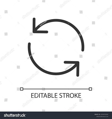Reload Pixel Perfect Linear Ui Icon Stock Vector Royalty Free 2229755297 Shutterstock