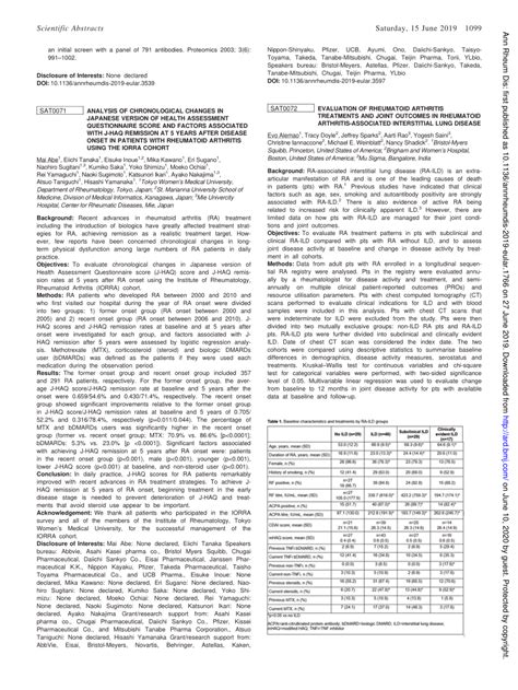 Pdf Sat0072 Evaluation Of Rheumatoid Arthritis Treatments And Joint Outcomes In Rheumatoid