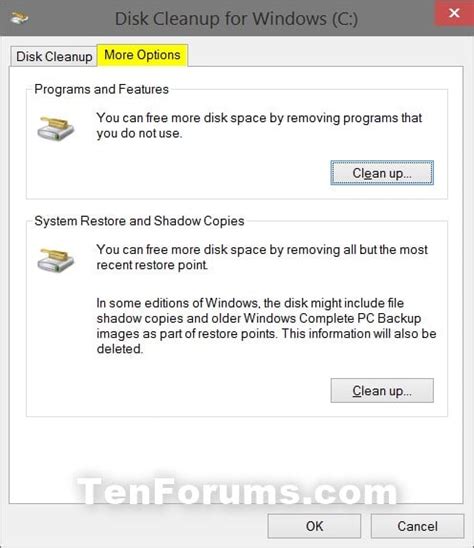 Open And Use Disk Cleanup In Windows 10 Tutorials