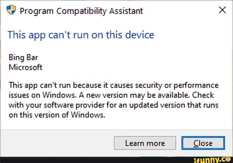 Program Compatibility Assistant This App Cant Run On This Device Bing