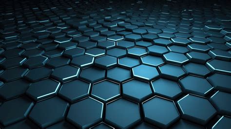 Technology Grid Hexagonal Technological Background In 3d Rendering