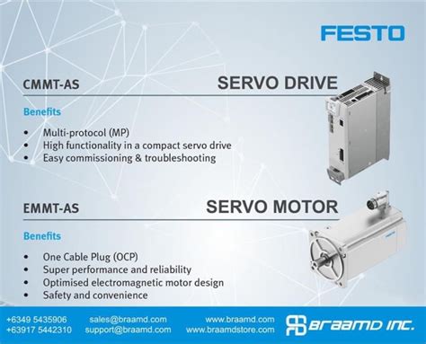 Braamd Inc On Linkedin Festos Cmmt As Servo Drive And Emmt As Servo Motor Provide A Compact And…
