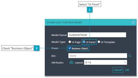 Create User Interface Model Type