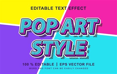 Premium Vector Pop Art Style Text Effect