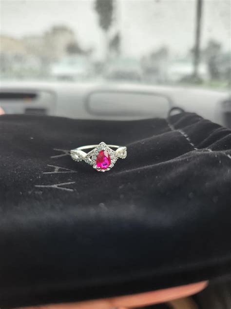 Lab Created Ruby White Lab Created Sapphire Ring Sterling Silver Kay