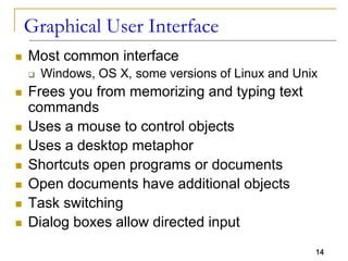 Lecture Operating System CUI GUI Pptx