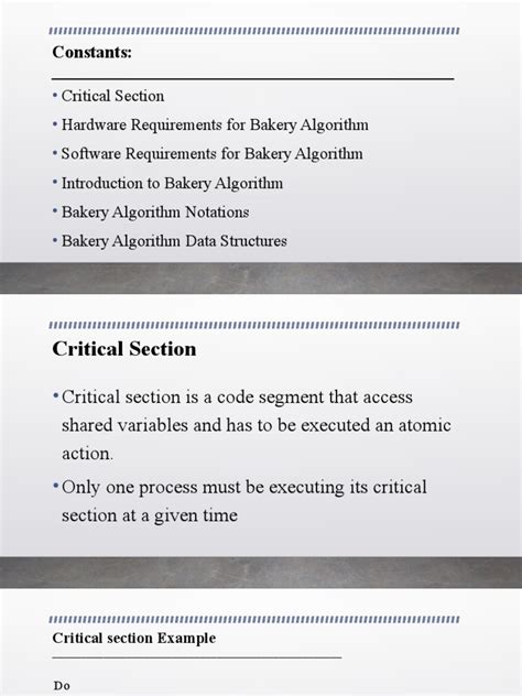introduction to bakery algorithm pdf computer science software