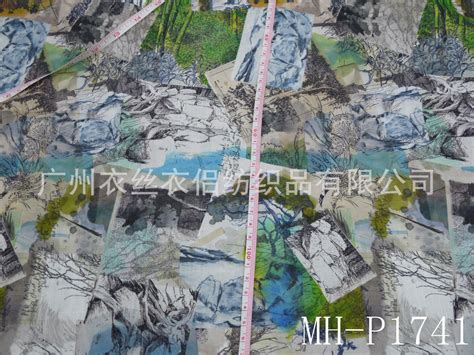 数码喷绘现代素色淡雅印花纯苎麻面料干花系列中国风亚麻布料秋季 阿里巴巴