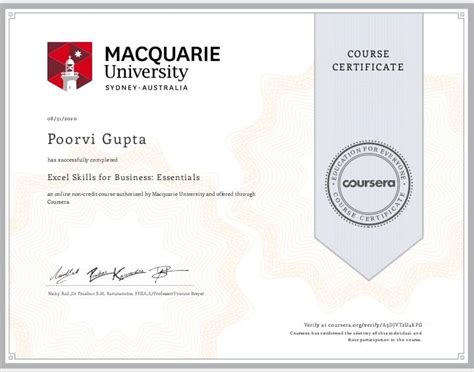 Poorvi Gupta On Linkedin Excelskills Coursera
