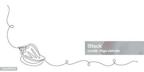 소라 바다 조개의 연속 한 선 그리기 조개 기호와 간단한 선형 스타일의 뷰티 스파 및 웰빙 살롱의 배너 편집 가능한 획 낙서 벡터 일러스트 레이 션 한붓그리기에 대한 스톡