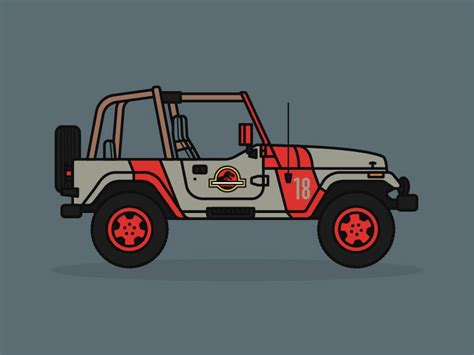 Jurassic Park Car Drawing