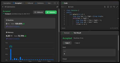 vikram singh on linkedin day83 leetcode sqrtx codingchallenge 100daysofcode problemsolving…