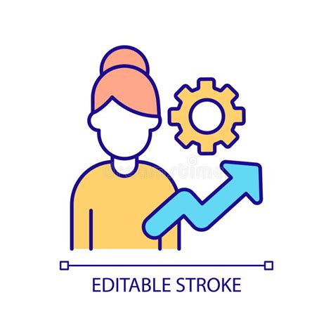 2d Simple Thin Line Development For Teachers Icon Stock Vector Illustration Of Flat Teacher