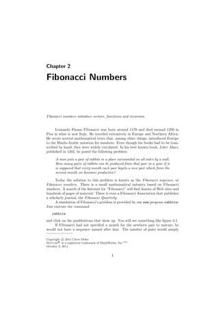 Fibonacci Using Matlab PDF