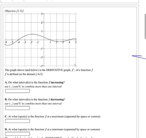 solved objective [ 1i] the graph above and below is the derivative