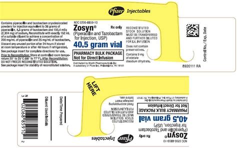 Zosyn In Galaxy Containers Fda Prescribing Information Side Effects And Uses