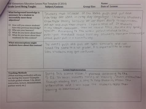 Science Lesson Reflection A Teacher In The Making