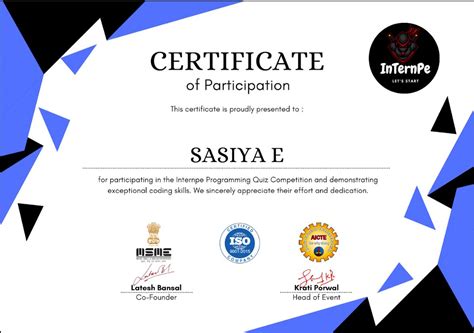 sasiya elangovan on linkedin internpe