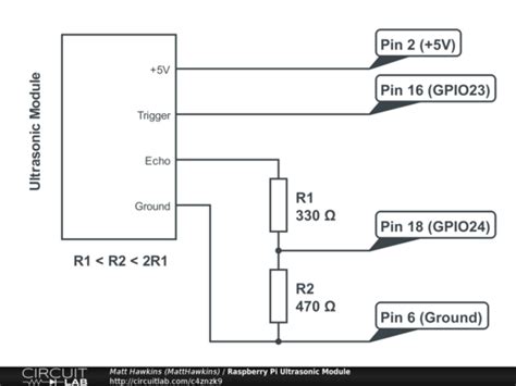 Raspberry Pi Ultrasonic Module CircuitLab