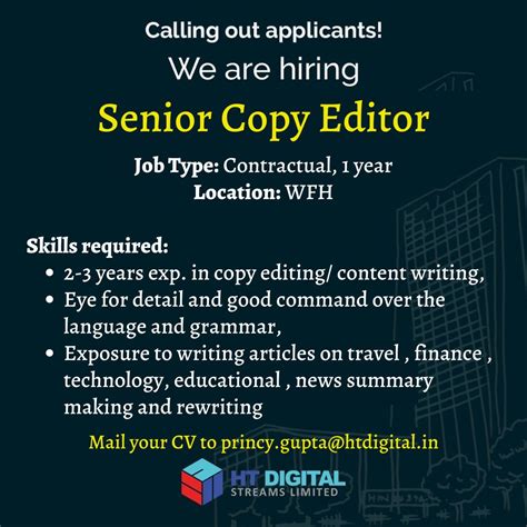 Ht Digital Streams On Linkedin Hiring Copyeditor Contentwriting Contenteditor 28 Comments