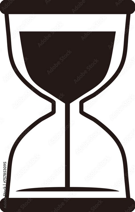 Vetor Do Stock 모래시계 시간표시 아이콘 시간의 흐름을 보여주는 모래시계 아이콘 단계별 이미지 벡터 아이콘 실루엣