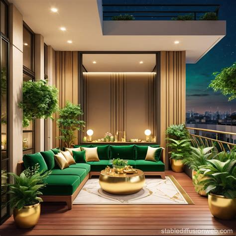 Elegant Balcony Inspired By Interior Design Stable Diffusion Online