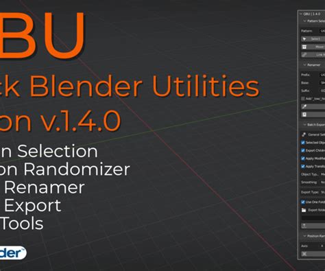 Artstation Qbu Addon Quick Blender Utilities Resources