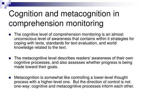 Ppt Comprehension Monitoring Powerpoint Presentation Free Download Id 4413403
