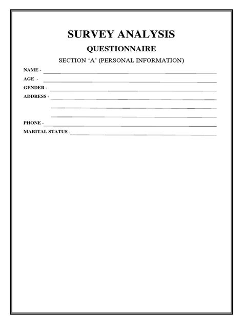 Survey Analysis Pdf