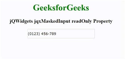 How To Use Input Readonly Attribute In Jquery Geeksforgeeks
