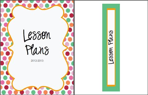 Lesson Plan Binder Cover Free At Charles Dunaway Blog